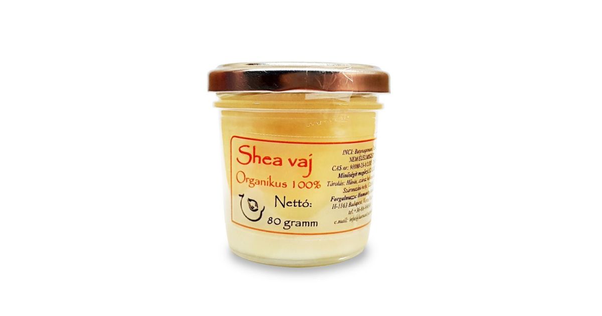 Shea vaj natúr, finomítattlan 80 gramm